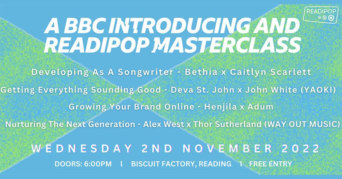 BBC Introducing and Readipop Masterclass | What's On Reading