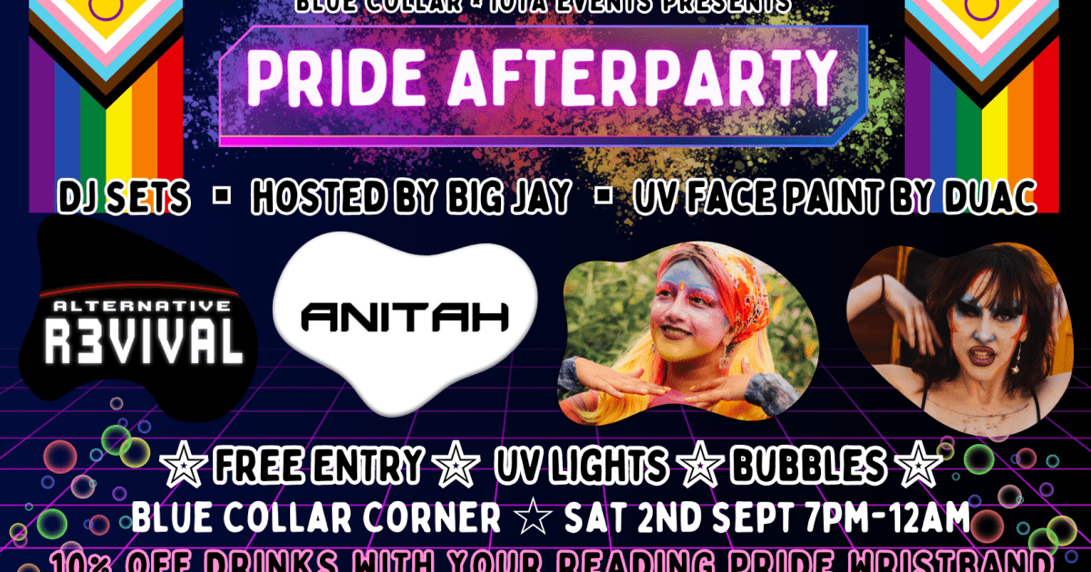 Pride Afterparty at Blue Collar Corner | What's On Reading