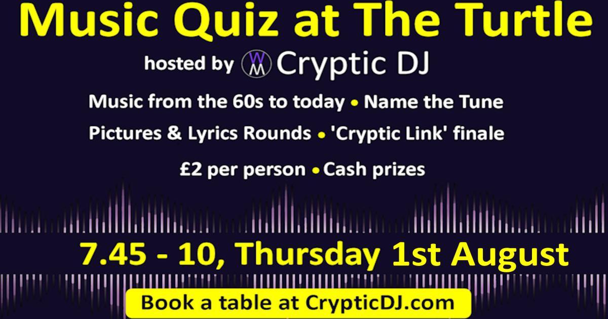 CRYPTIC DJ - MUSIC QUIZ | What's On Reading
