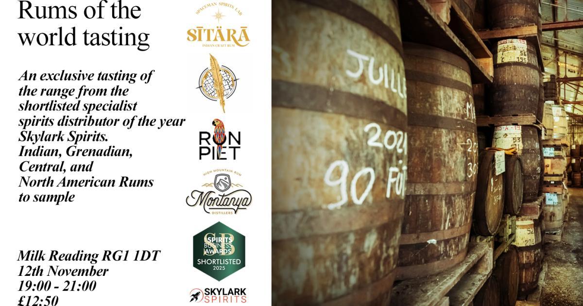 Rums of the world tasting | What's On Reading